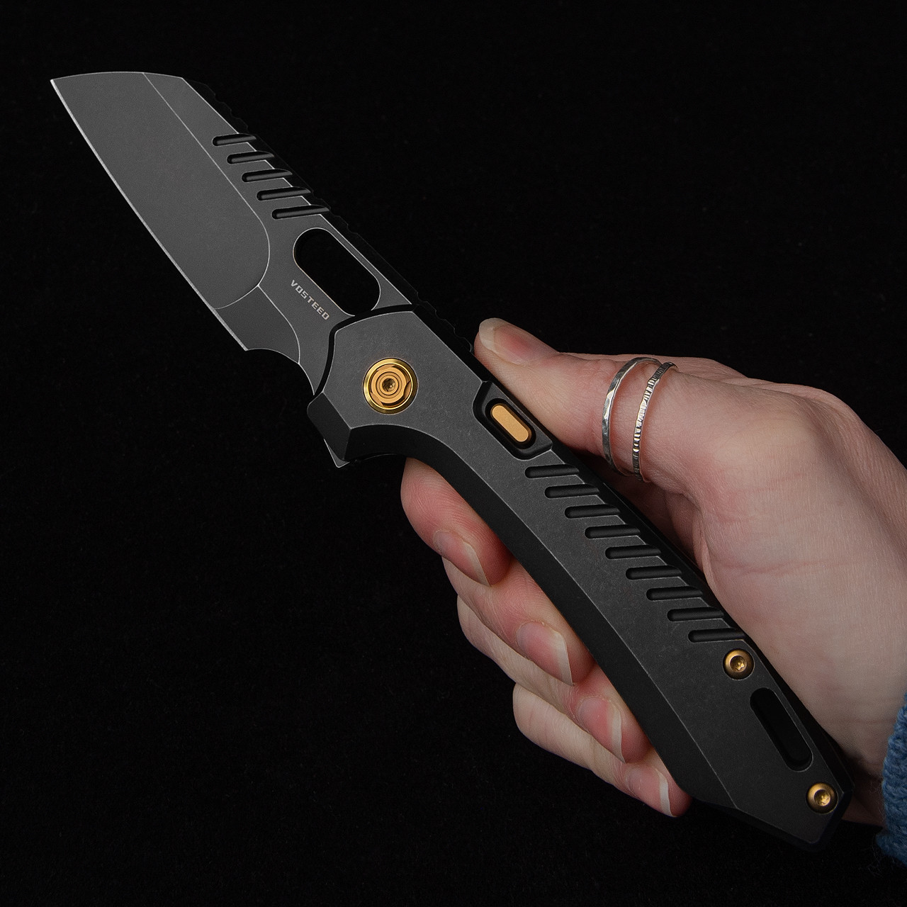 Vosteed RSKAOS Titanium Blackwashed | Folding Pocket Knife