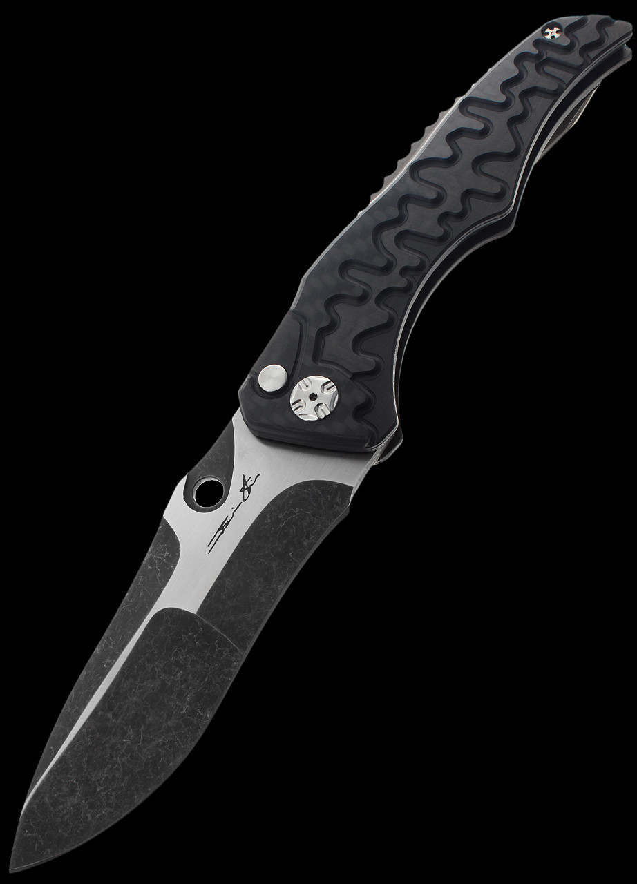 Brian Tighe Drip RWL34 Acid/Stone Carbon Fibre Custom Knife | Custom Knife