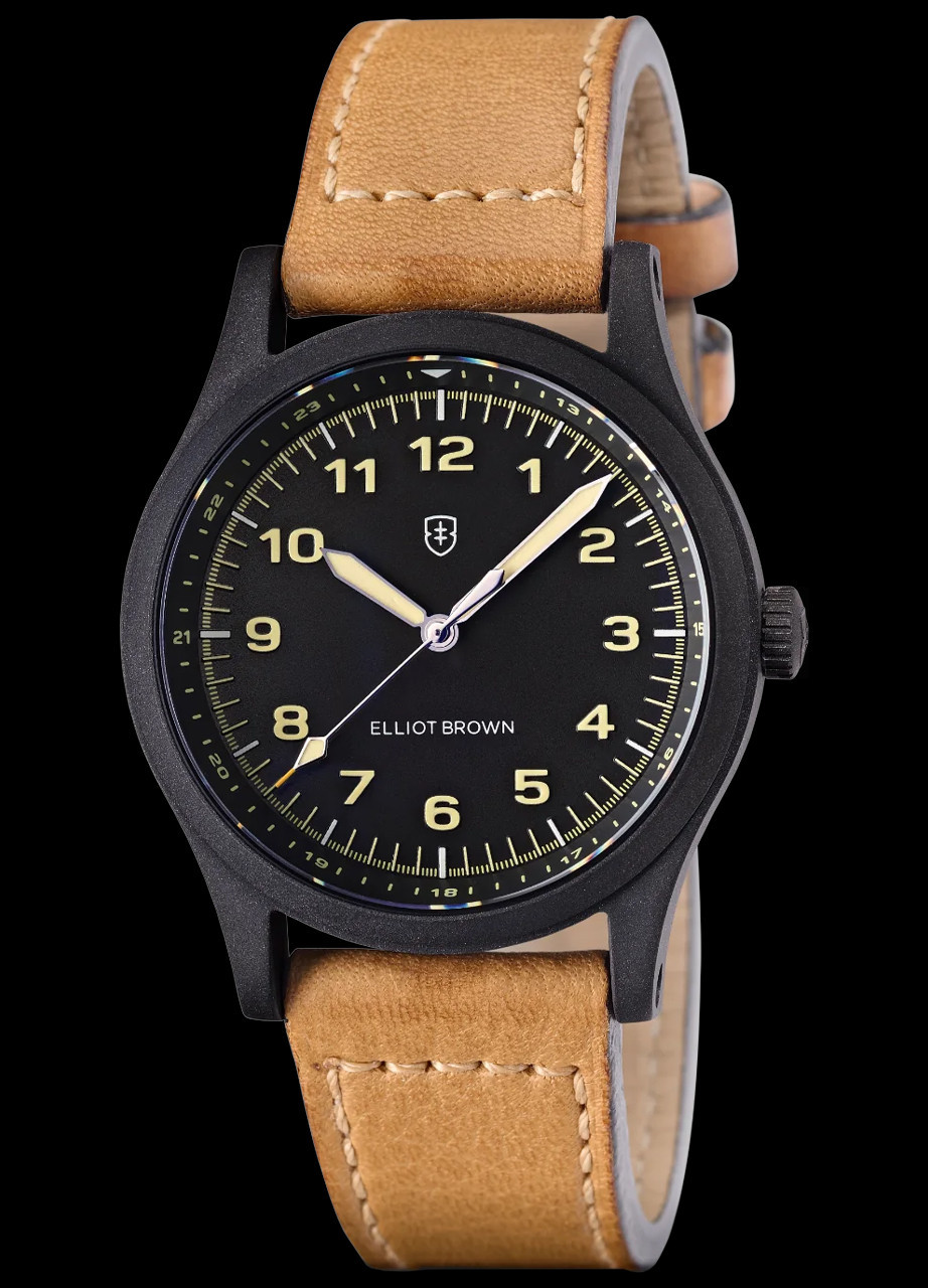 Elliot Brown Arne Black Peanut Leather | Watch