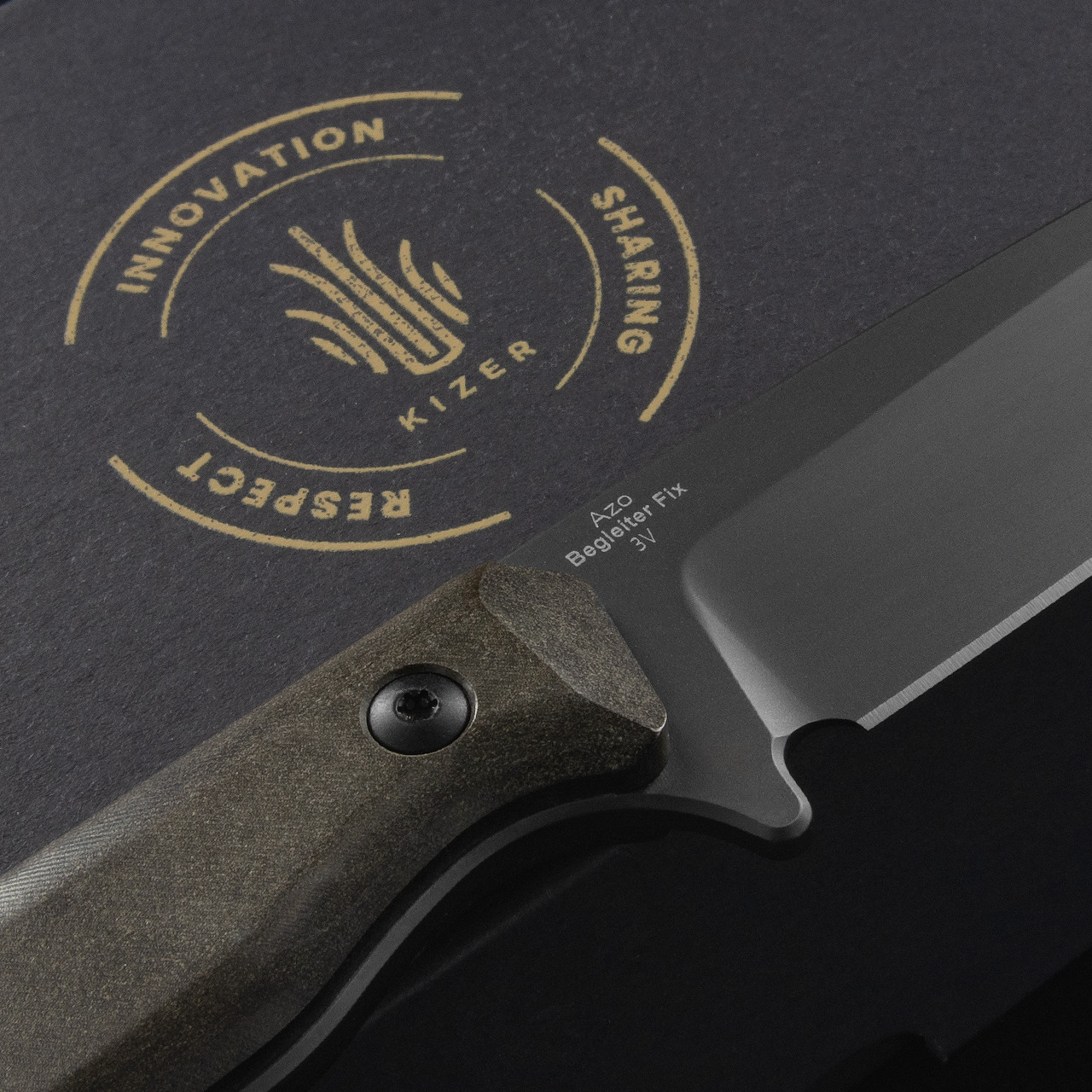 Kizer Begleiter Fix|3V|Richlite(Chocolate Glacier)| | Folding Pocket Knife