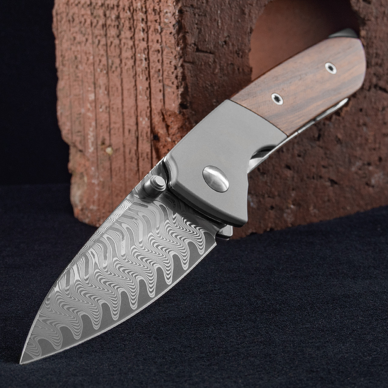 Kizer Spitfire Mkuruti Damast | Folding Pocket Knife