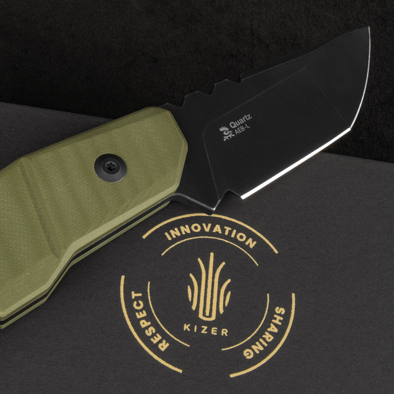 Kizer Quartz G10 Blackwashed | Fixed Blade