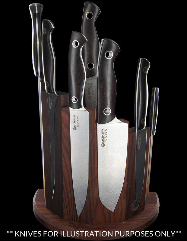 Boker Ebony Ash Knife Block
