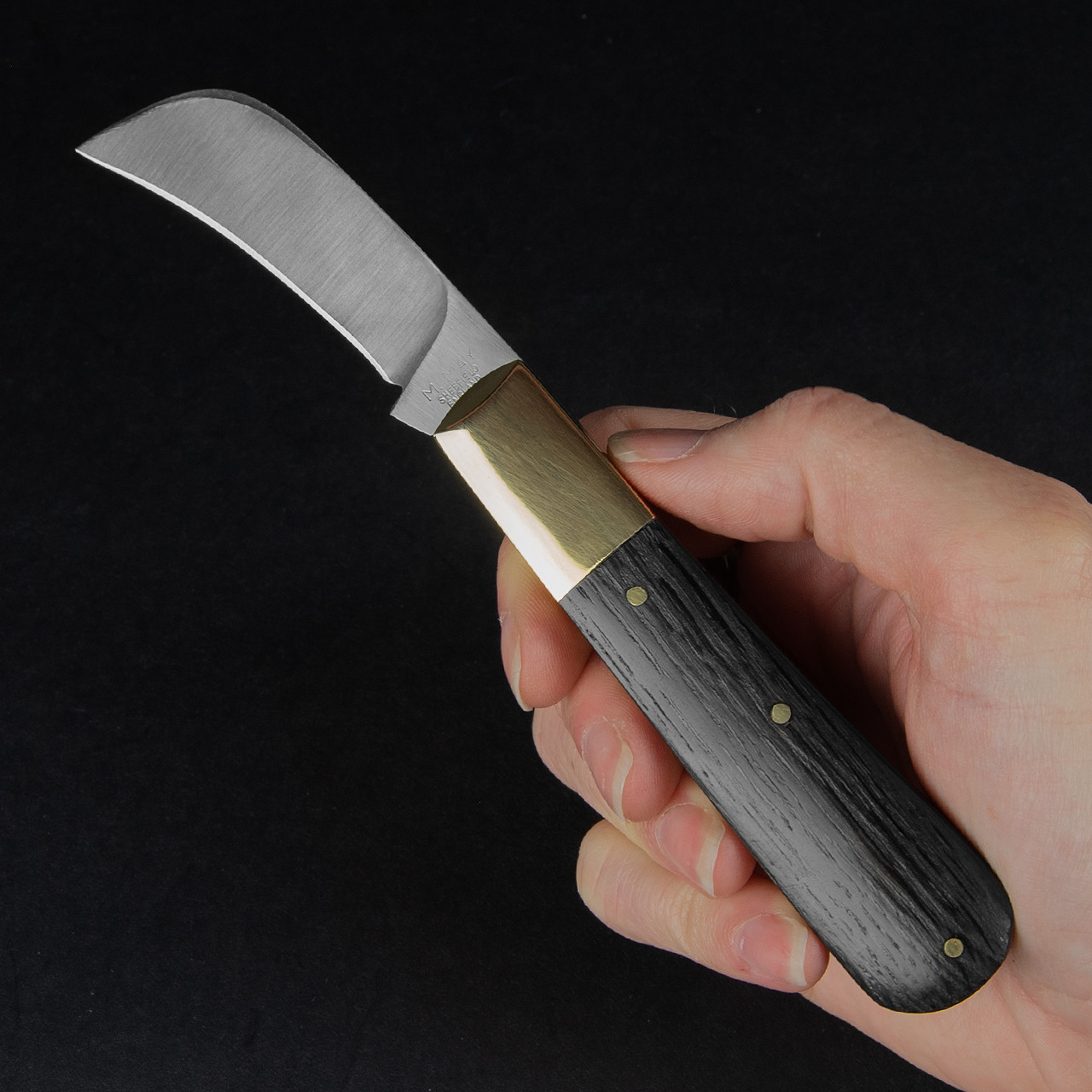 Michael May Pruning Pocket Knife - Bog Oak | Heinnie Haynes