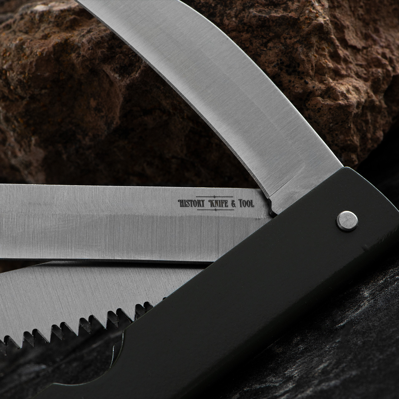 Boker History Knife Japanese Army Pen Knife Saw and Hawkbill Folding Knife