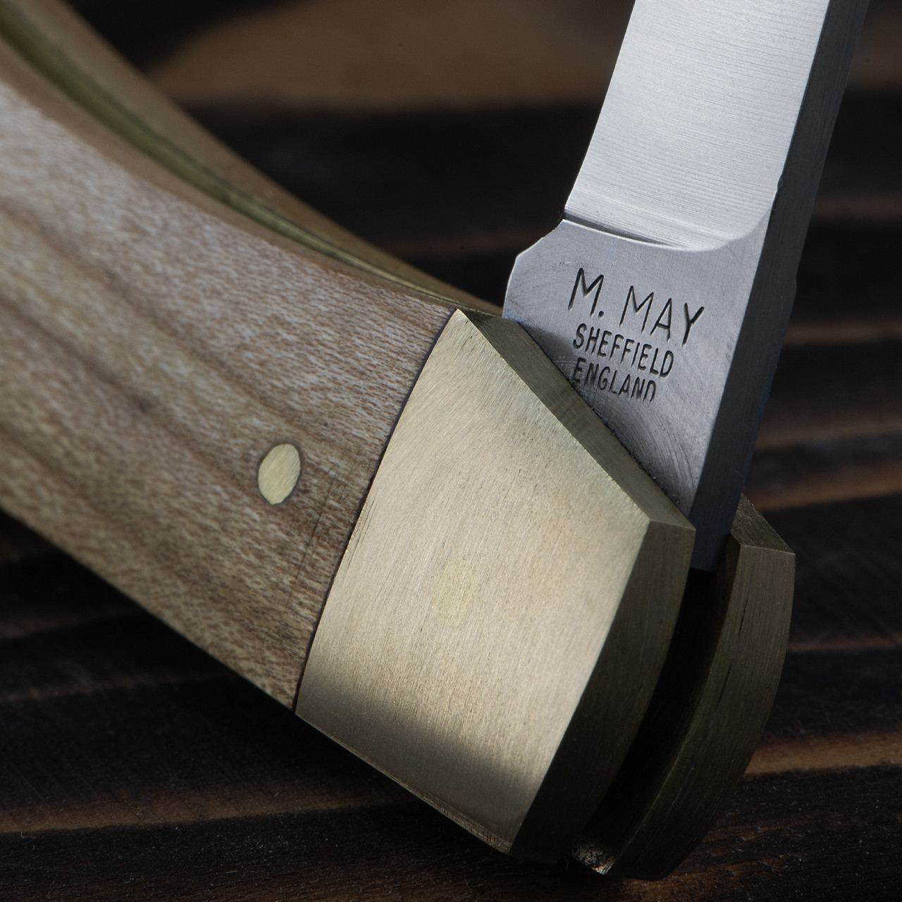 Michael May Bog Oak Lambfoot Folding Knife
