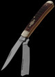 Rough Rider Razor Trapper Amber Bone Folding Knife