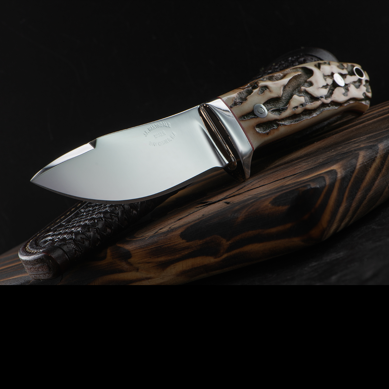 Jim Martindale Nessmuck Hunter Stag Custom Knife | Heinnie Haynes