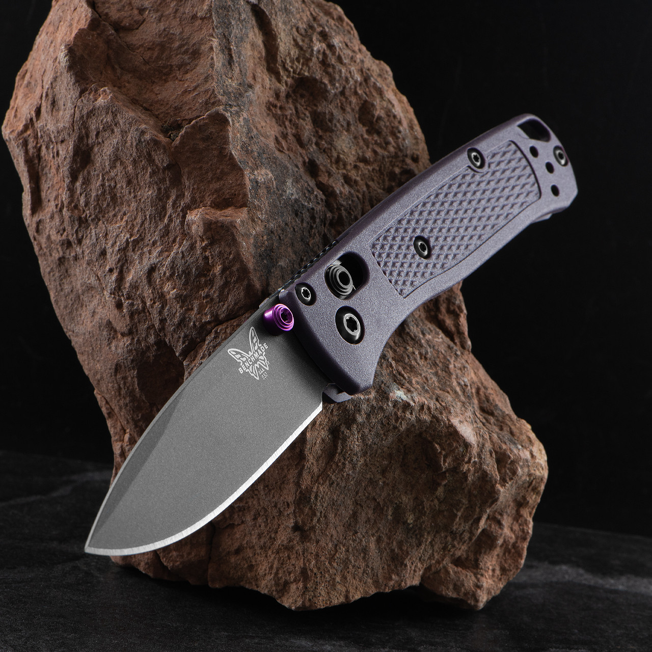 Benchmade 533GY-09 Mini Bugout Dark Purple Folding Knife | Heinnie Haynes