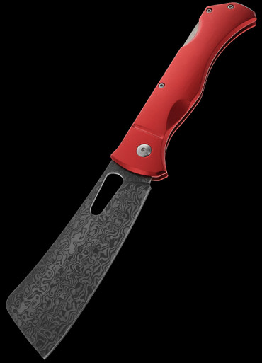 Rough Rider Sous Chef Cleaver Red Damascus Folding Knife