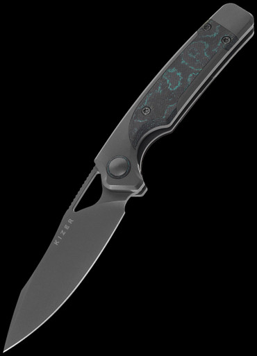 Kizer Ara Camo Carbon Brittany Blue | Folding Pocket Knife