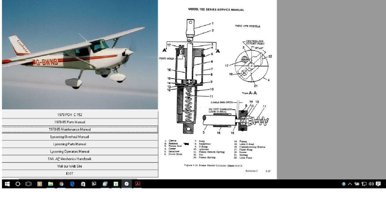 Cessna aircraft service IPC & maintenance manuals