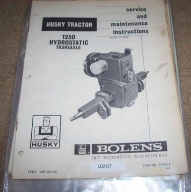 Sundstrand 15 transaxle hydrostatic repair manual bolens wheel horse