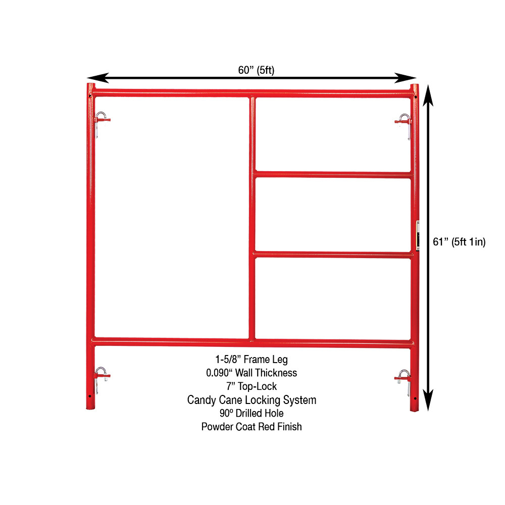 Scaffold Frame | 5ft X 5ft 1in | Double Ladder | W-Style