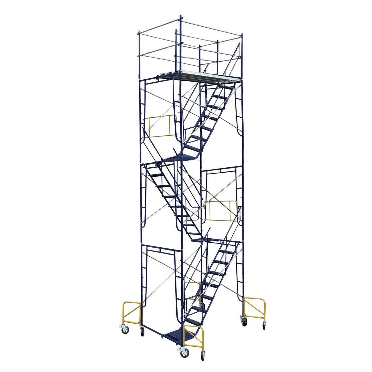 21 Foot Rolling Scaffold Stair Tower Kit With Outriggers