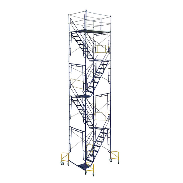 28 Foot Rolling Scaffold Stair Tower Kit With Outriggers