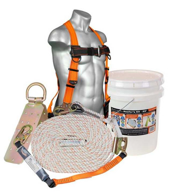 Roofer's Bucket Kit / 50 Foot Vertical Lifeline