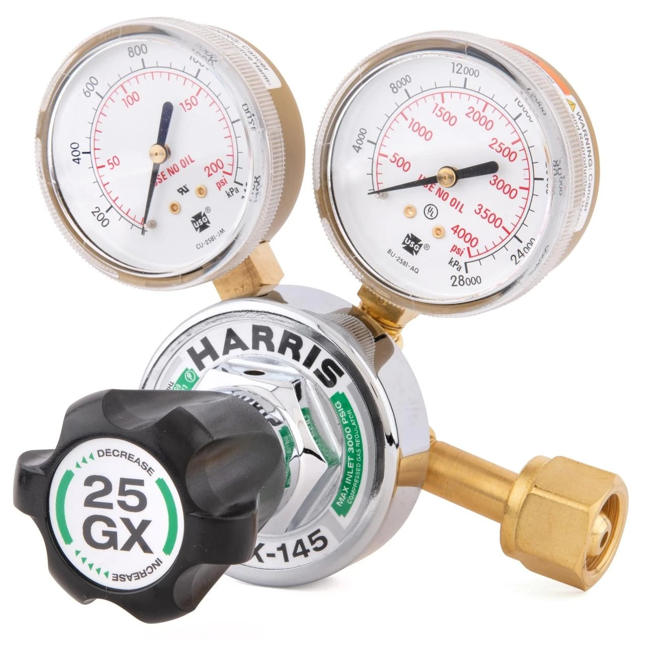Harris 25GX Single Stage Oxygen Regulator 25GX-145-540 - 3000681