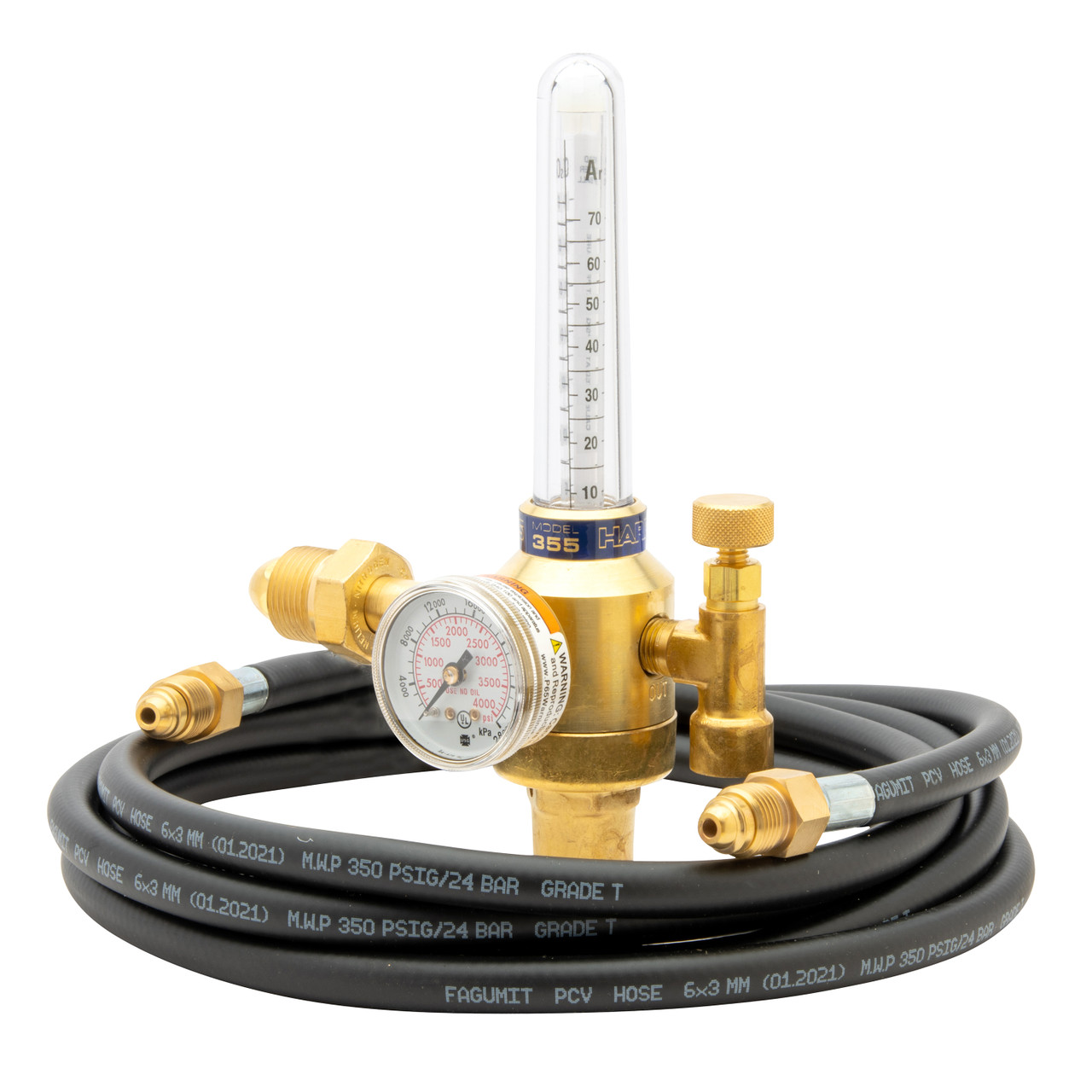 Harris Argon CO2 355-2CD-32010 Flowmeter Regulator Shielding Gas Kit ...