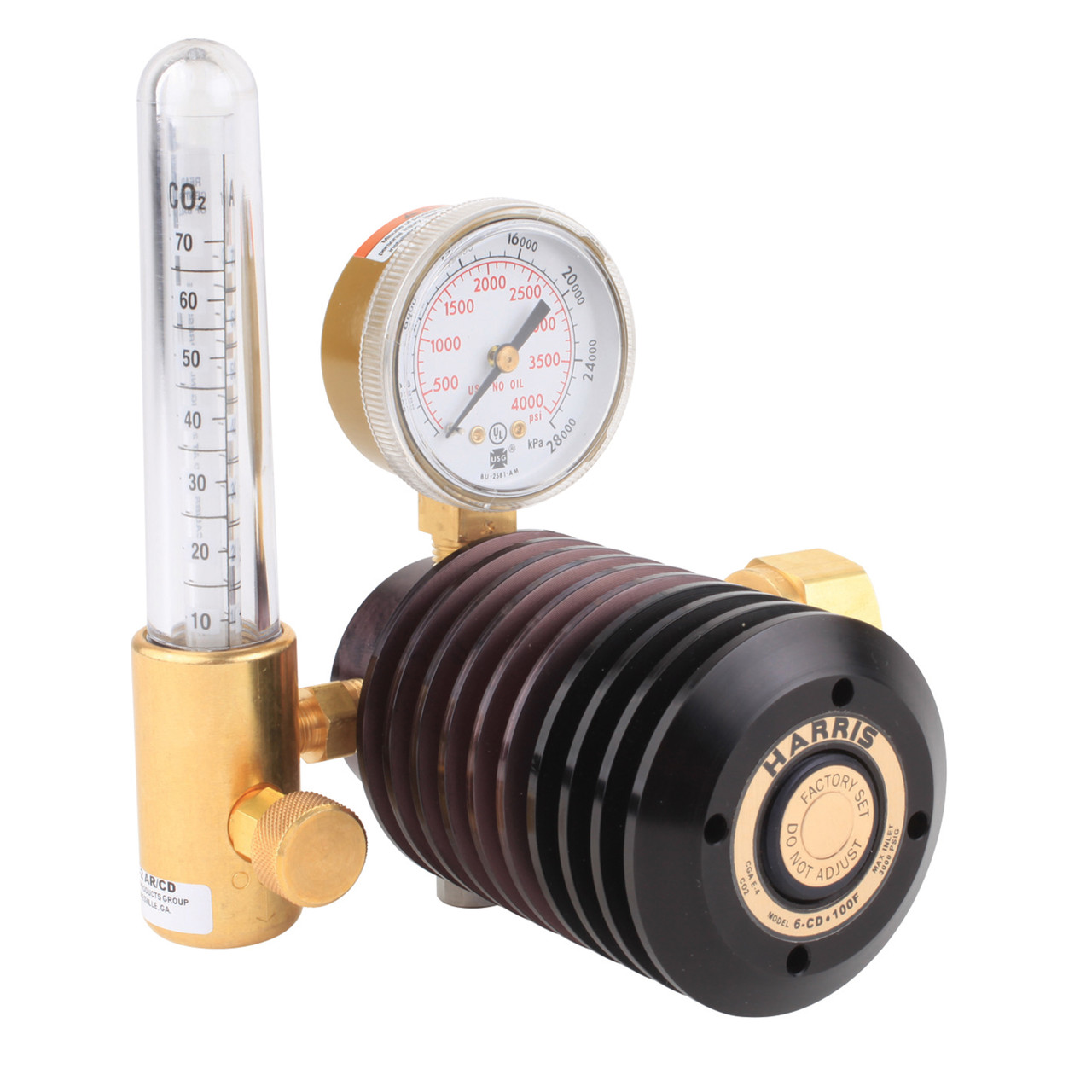 Harris Model 6S-CD-80F-320 Single-Stage Flowmeter Regulator - 3100066
