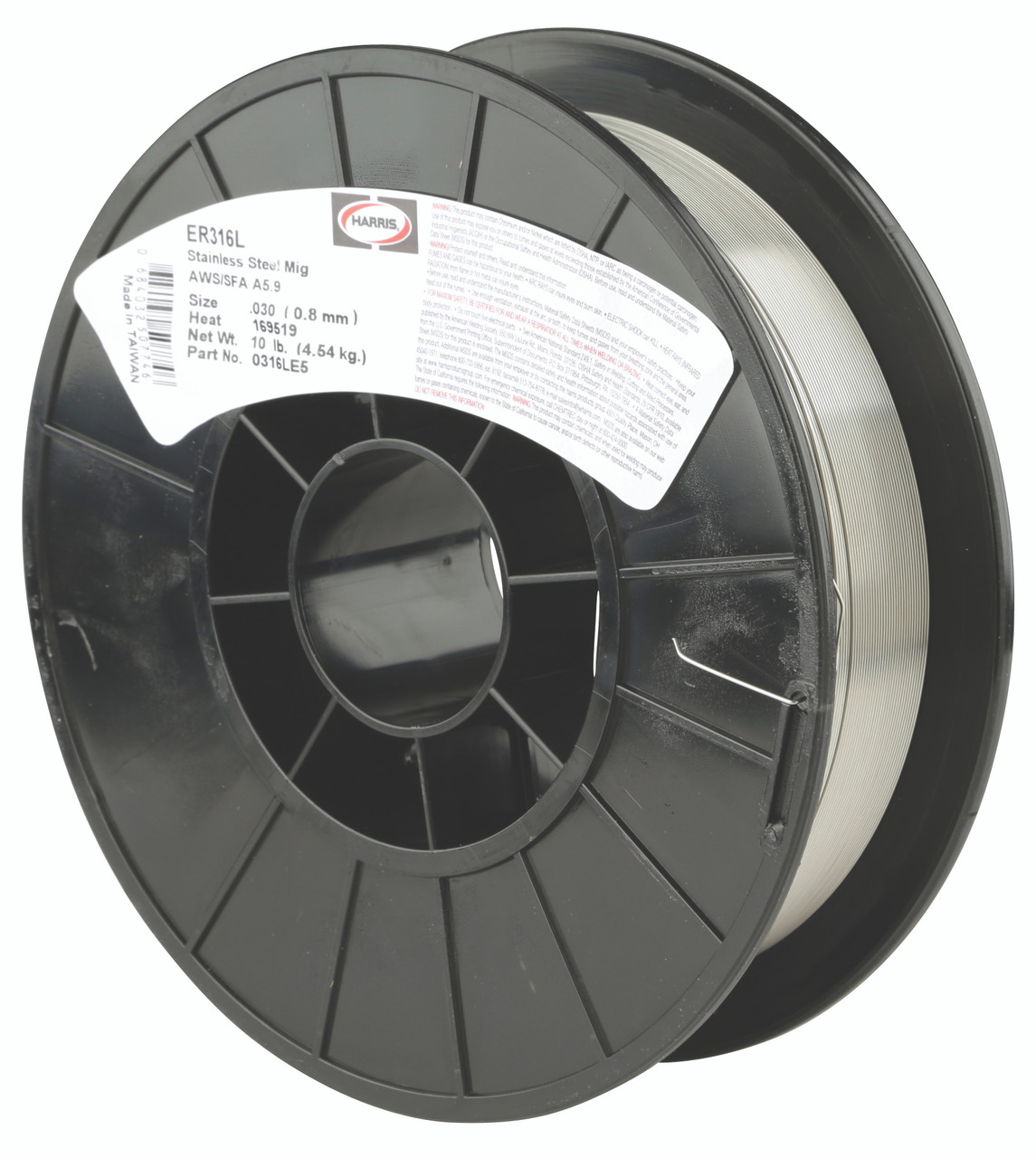 Harris 316L .030 x 10 lb. Spool Stainless Steel Welding Wire - 0316LE5
