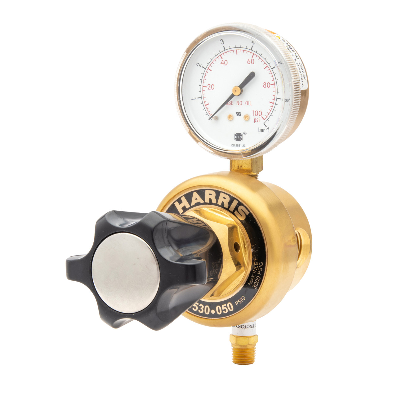 Harris Model 3530-50 High-Flow Single Gauge Inline Manifold Regulator ...