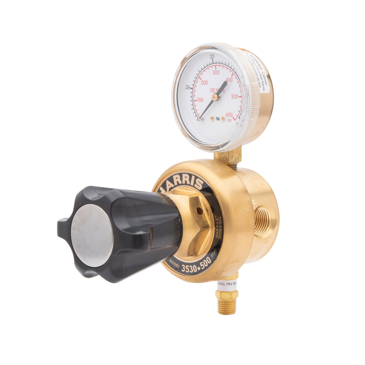 Harris Model 3530-500 High-Flow Single Gauge Inline Manifold Regulator ...