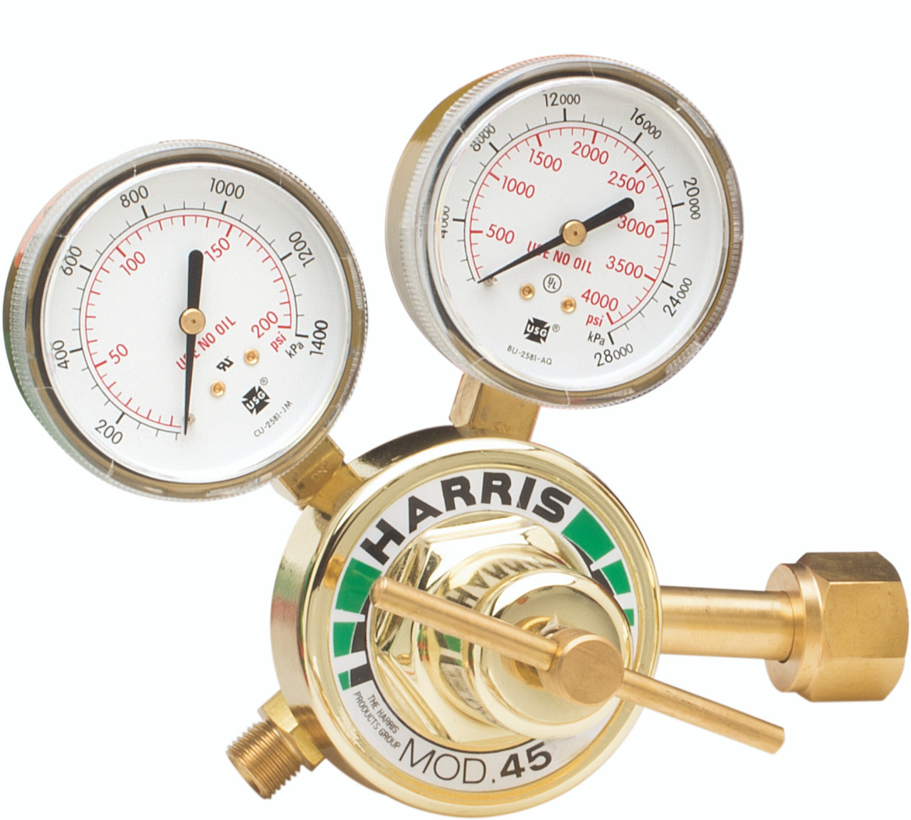 Harris 45S-145-510 Acetylene Gas Regulator - Male CGA-510 - Stainless ...