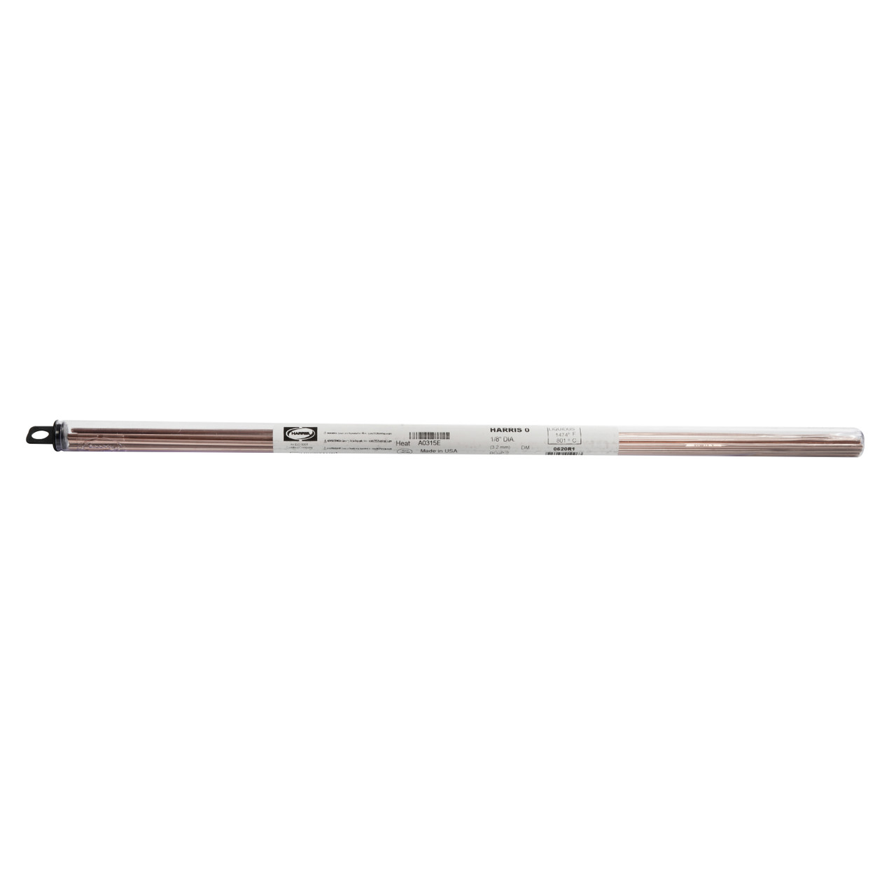 Harris 0 1/8" x 20" 14 Stick Tube Silver Phos-Copper Brazing Rod - 0620R1