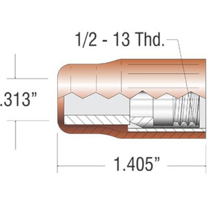 Profax 11-275 Insulated Nozzle 2-3/4" Stickout - 10 Pack