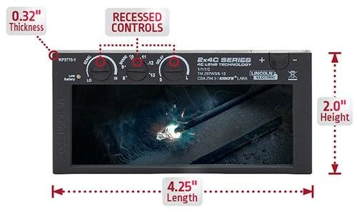 Lincoln Electric 2X4 C-Series Auto-Darkening Welding Lens Variable ...