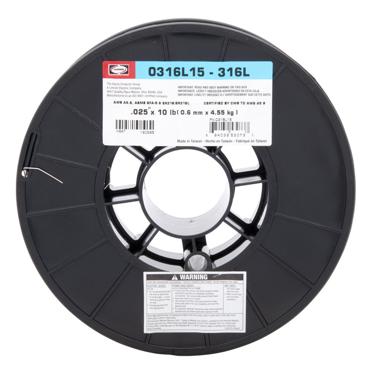 Harris 316L .025 x 10 lb. Spool Stainless Steel Welding Wire - 0316L15