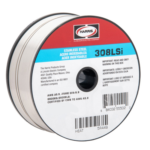Harris 308LSi Stainless Steel .030 x 2 lb. Spool MIG Welding Wire 308LSE2