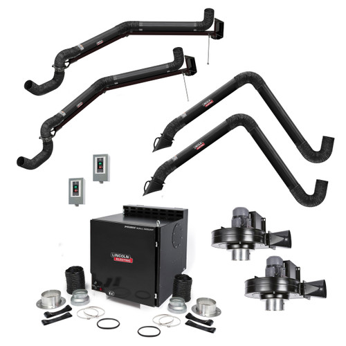 Lincoln Prism Wall Mount Mechanized Cleaning One Pak, Dual 13 ft. Arm ...