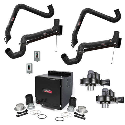 Lincoln Prism Wall Mount Mechanized Cleaning One Pak, Dual 10 ft. Arm ...