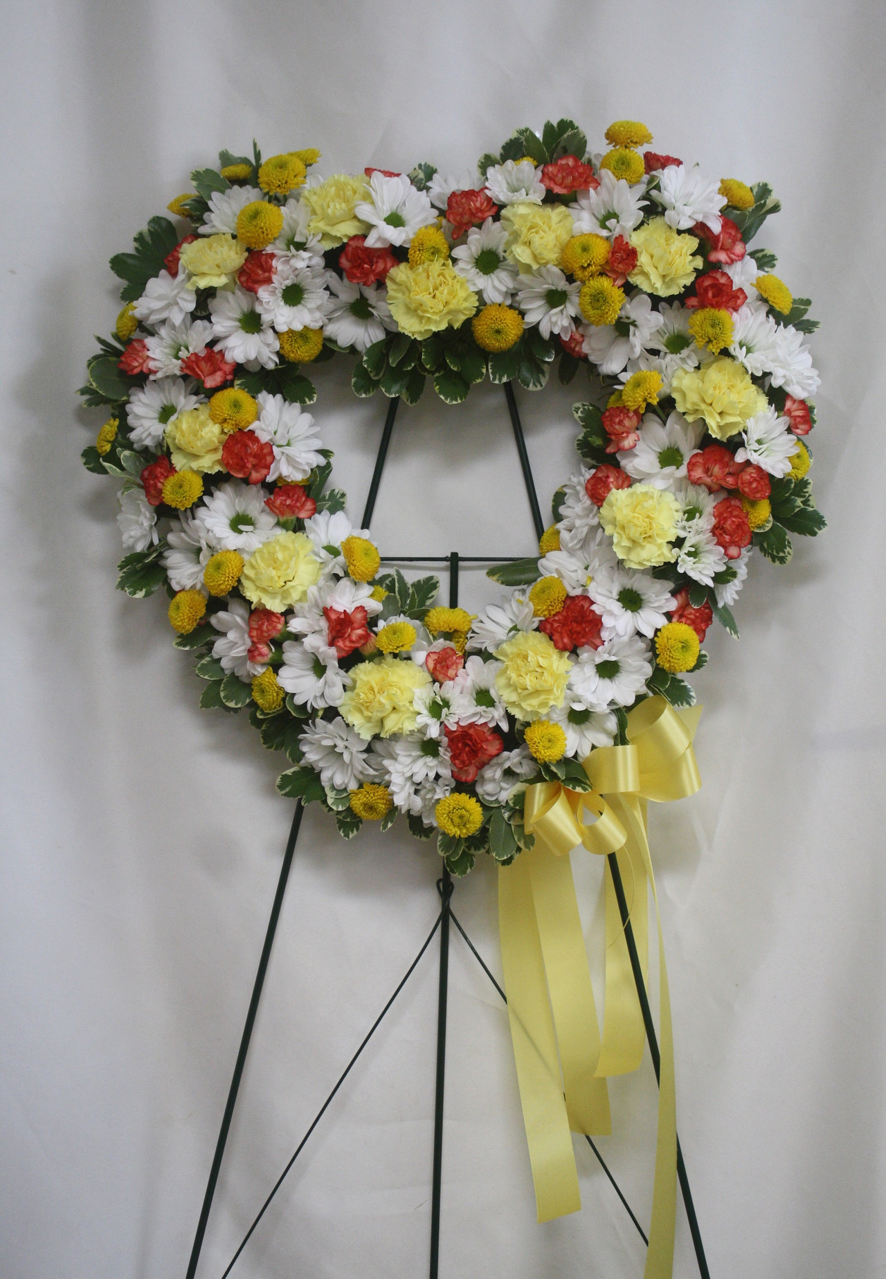 Sympathy Heart Shaped Wreath Flowers for Funeral