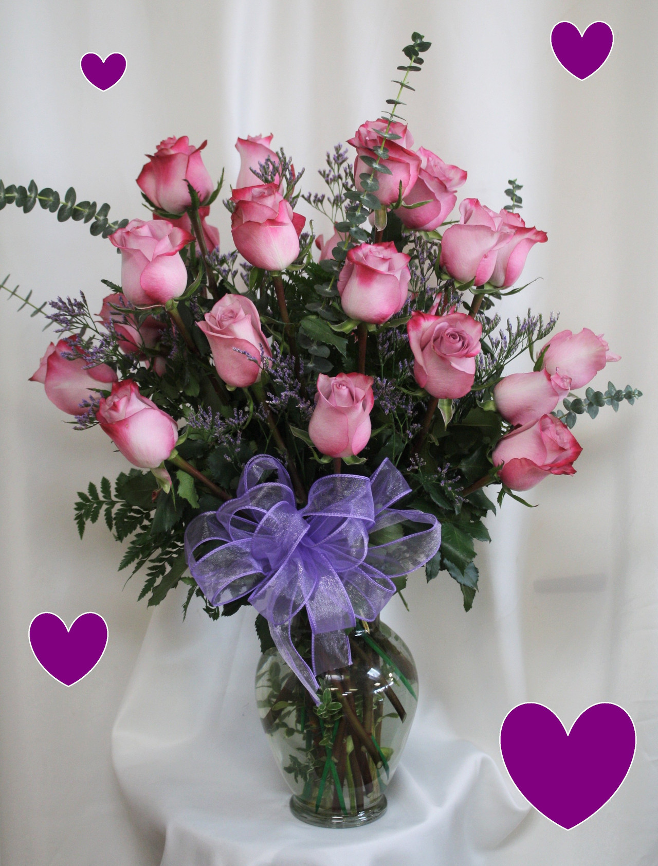Midnight Purple Roses | Two Dozen Lavender Roses