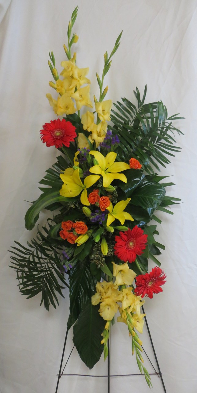 Pink Funeral Spray | Sympathy Standing Flowers