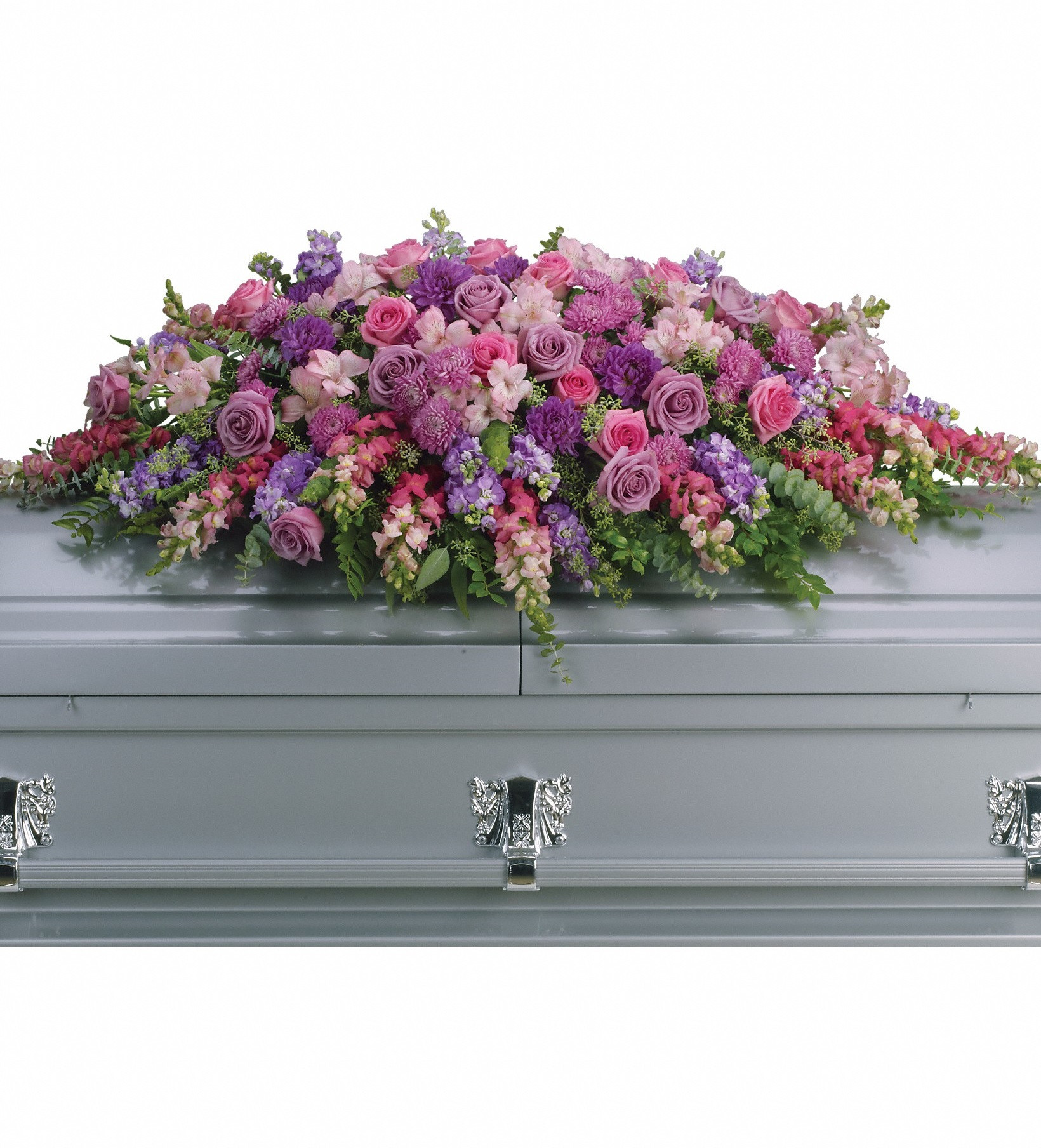 Purple & Lavender Tribute Casket Spray