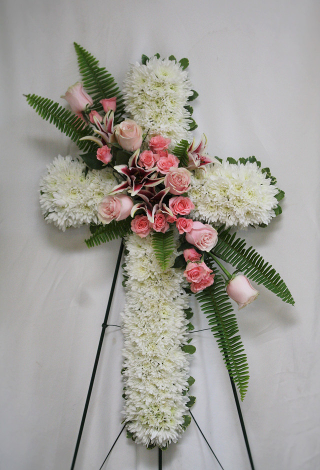 Funeral Crosses, Wreaths, Hearts | Sympathy Flowers in Houston
