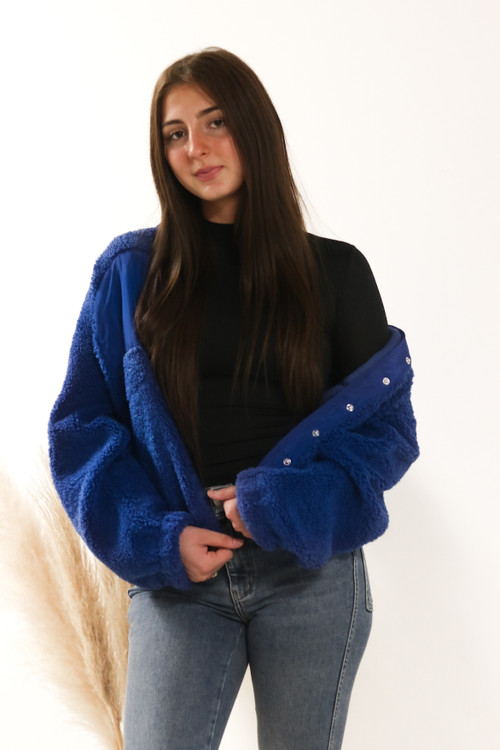 Blue Softie Sherpa Jacket