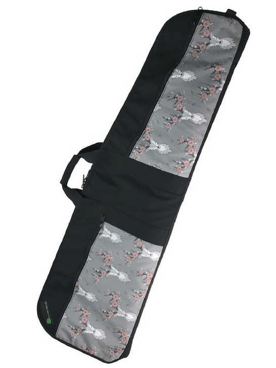 Floral Stag and black soft padded fabric rifle case / 42"