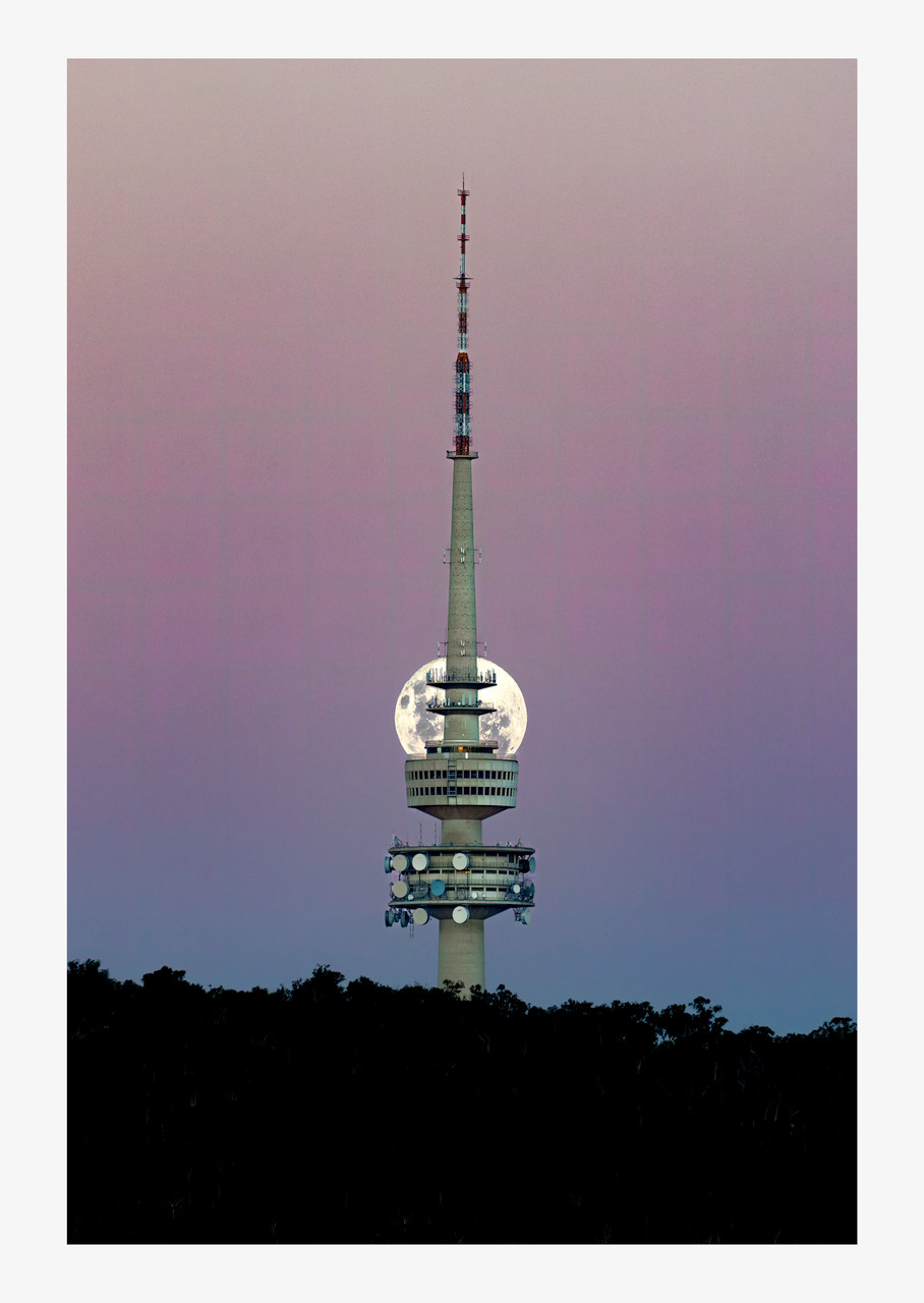 Telstra Tower and the Full Moon