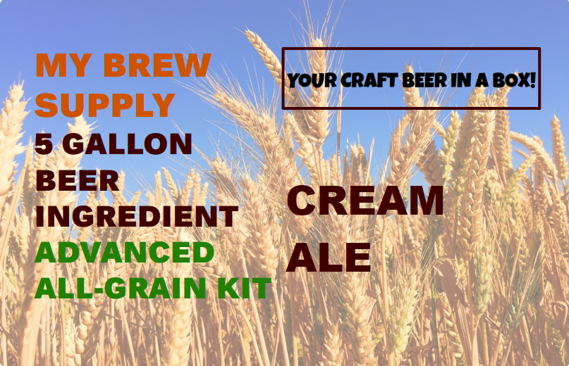 Cream Ale by My Brew Supply beer ingredient kit makes 5 gal All Grain ...