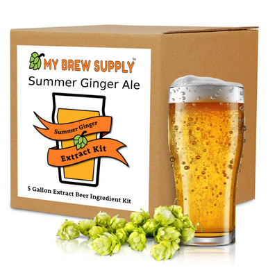 Summer Ginger Ale Homebrew 5 Gal Beer Extract Kit - My Brew Supply - My ...
