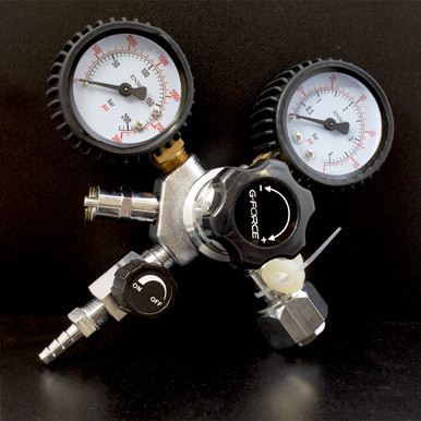 G-Force CO2 Regulator - Dual Gauge with 5/16" Barb - My Brew Supply