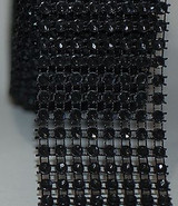 Craft Ribbon | Black Rhinestone MeshRibbon | Craft Supplies