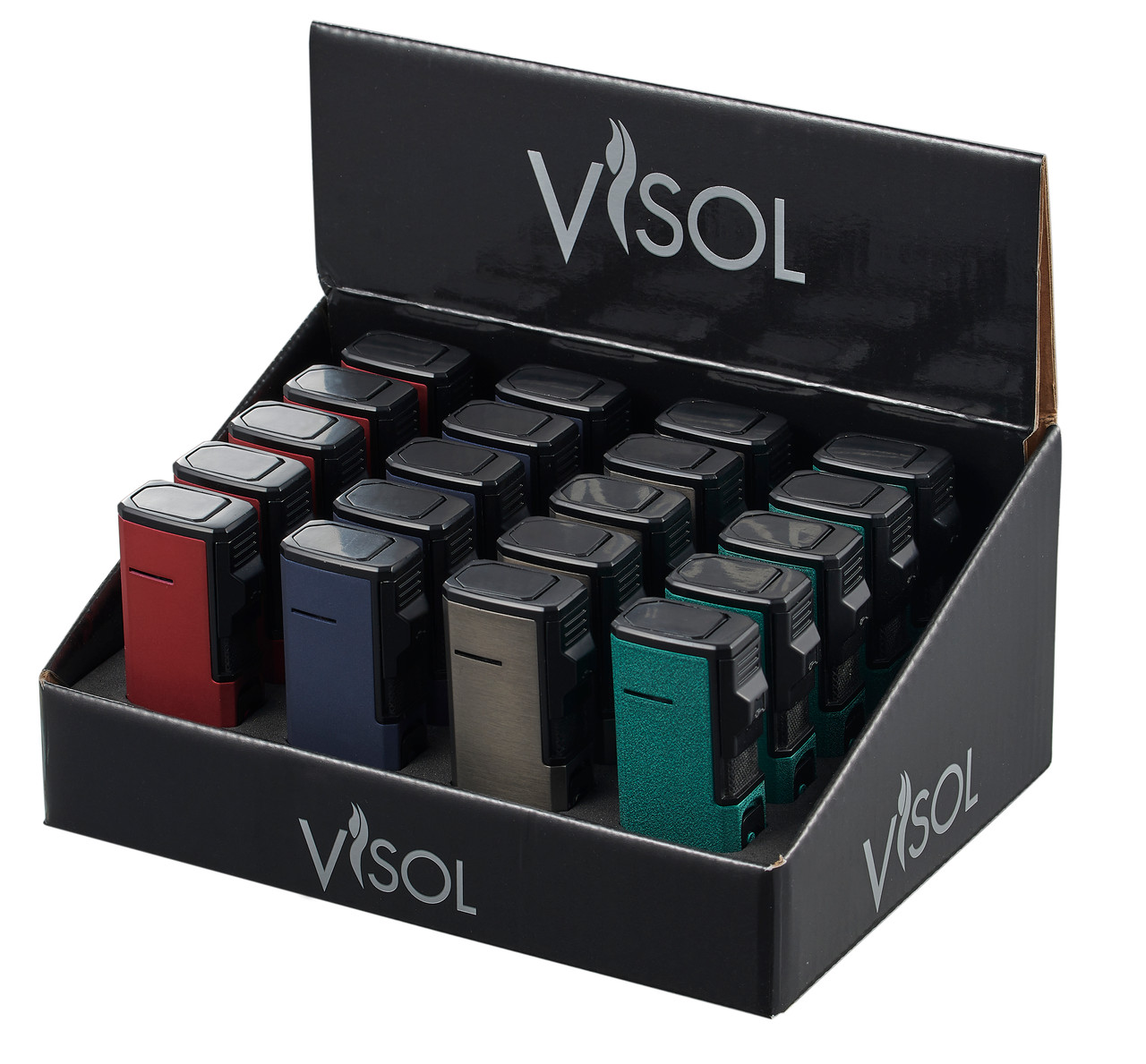 Visol Sledge Color Retail Prepack - 20 Cigar Lighters - Sledge-4Colors ...