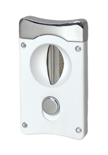 Caseti Wedge V Cigar Cutter - White - CACU137WH