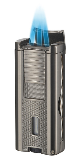 Visol Striker Triple Torch Flame Lighter with Cigar Poker - Gunmetal ...